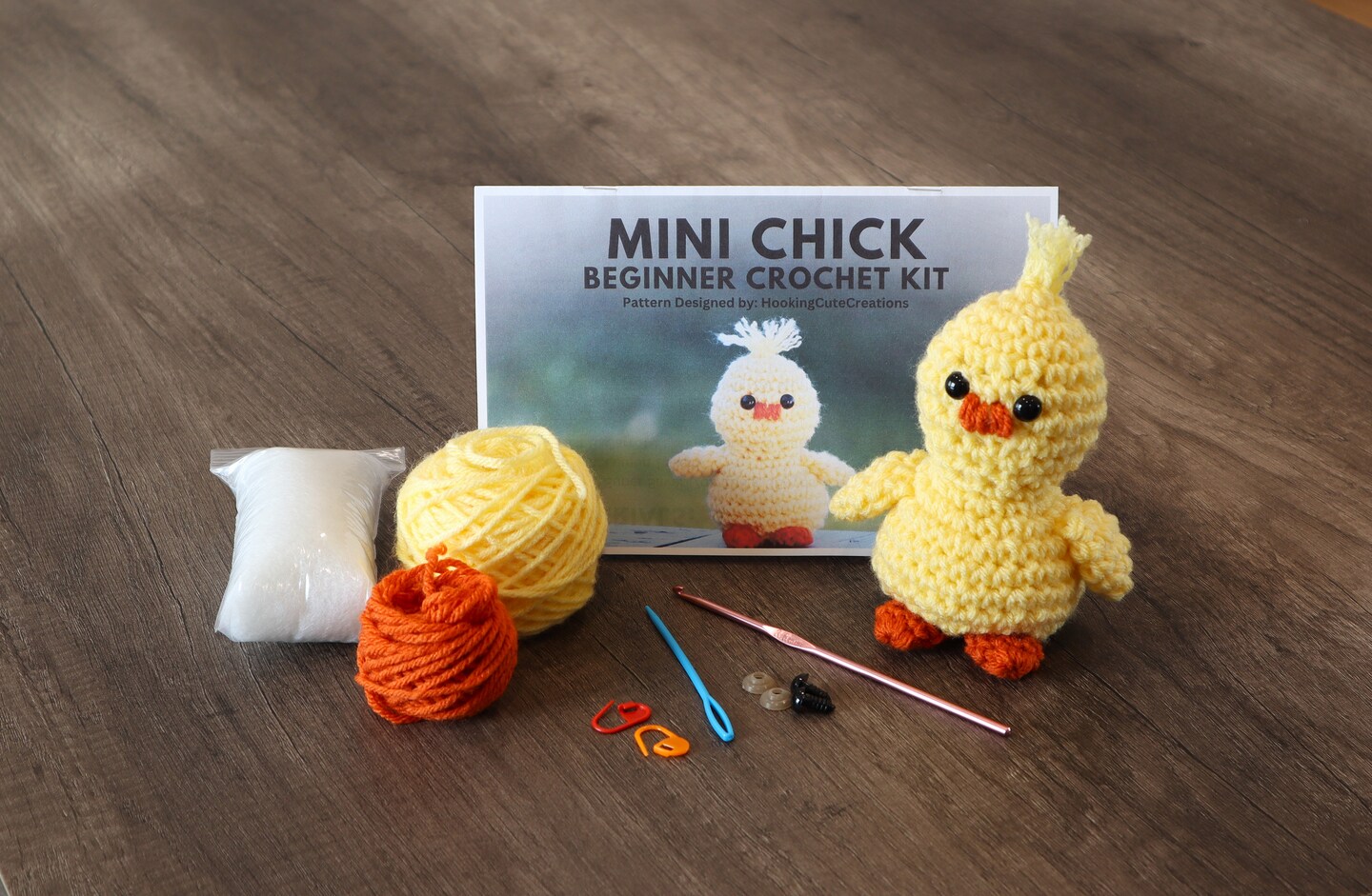 Crochet Kit Chick-DIY Crochet Kit-Mini Chick-Crochet Kit-Beginner ...