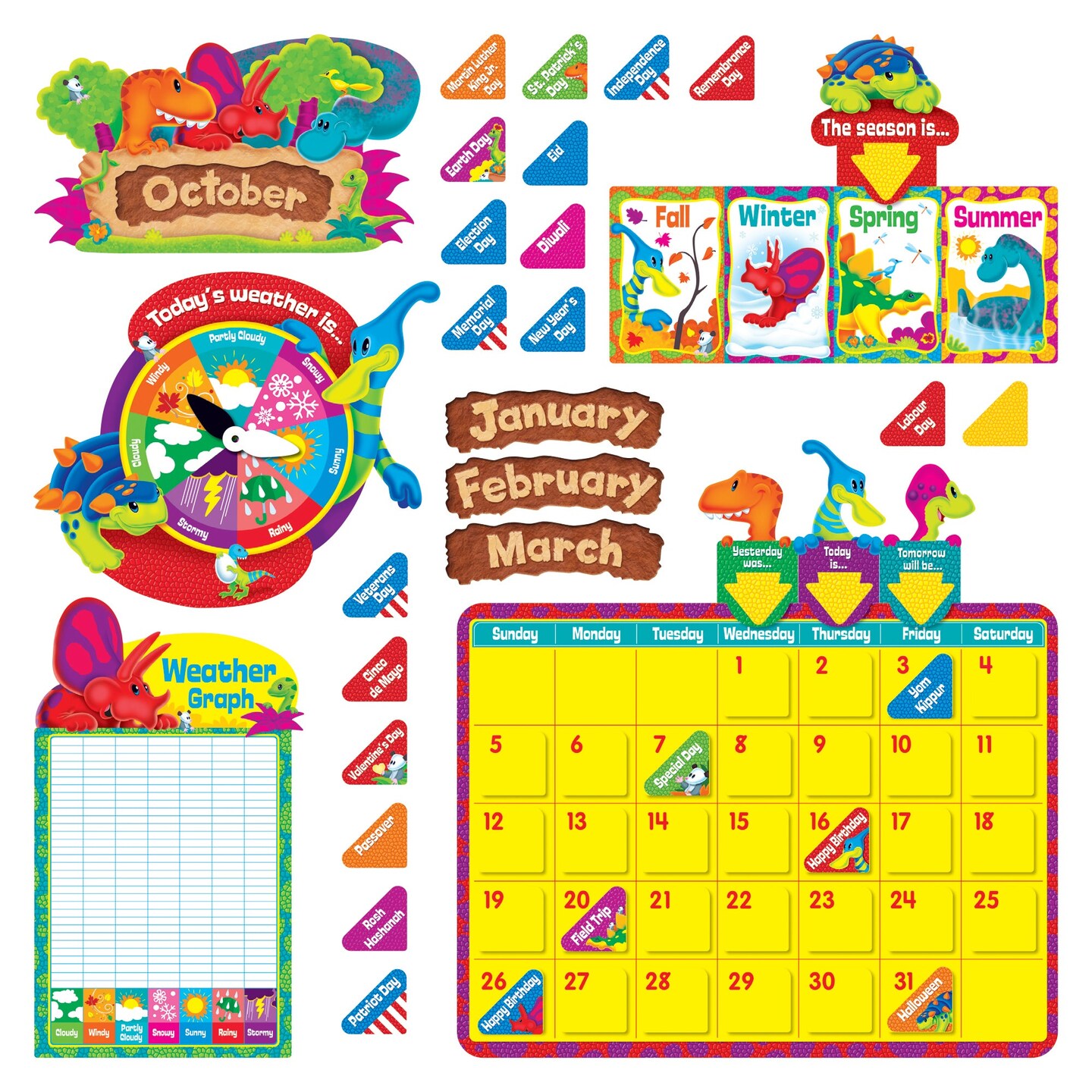 Dino-Mite Pals® Calendar Bulletin Board Set | Michaels