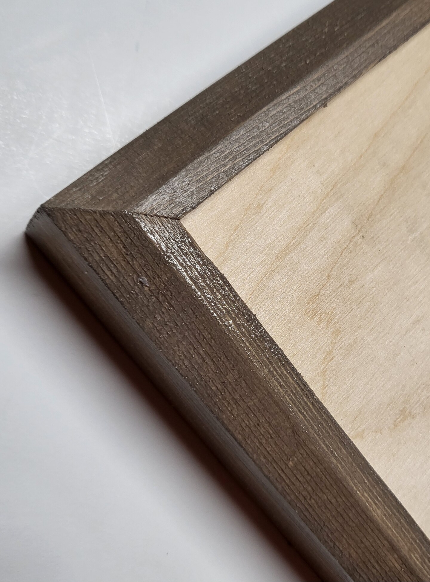 *Gloss Gray* Wood Panel Frame Assembly.75 Border with Bevel, Made-to ...