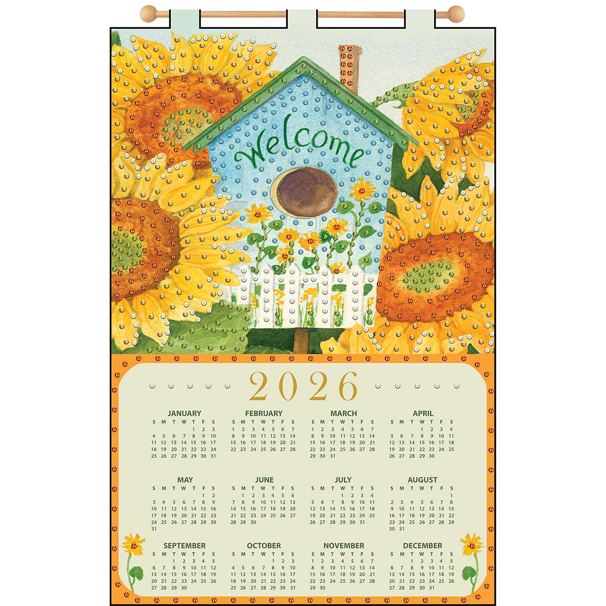 Design Works Goldfinch Welcome Calendar Felt & Sequin Kit | Michaels