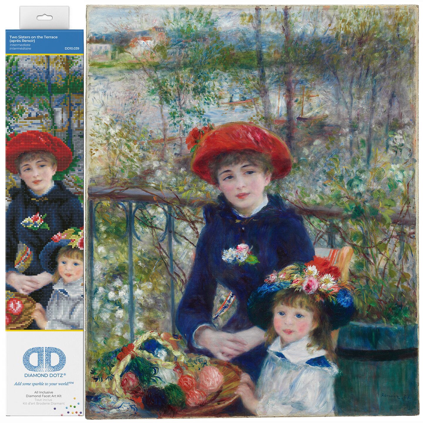 Diamond Dotz Two Sisters on the Terrace (après Renoir) Portrait Diamond ...