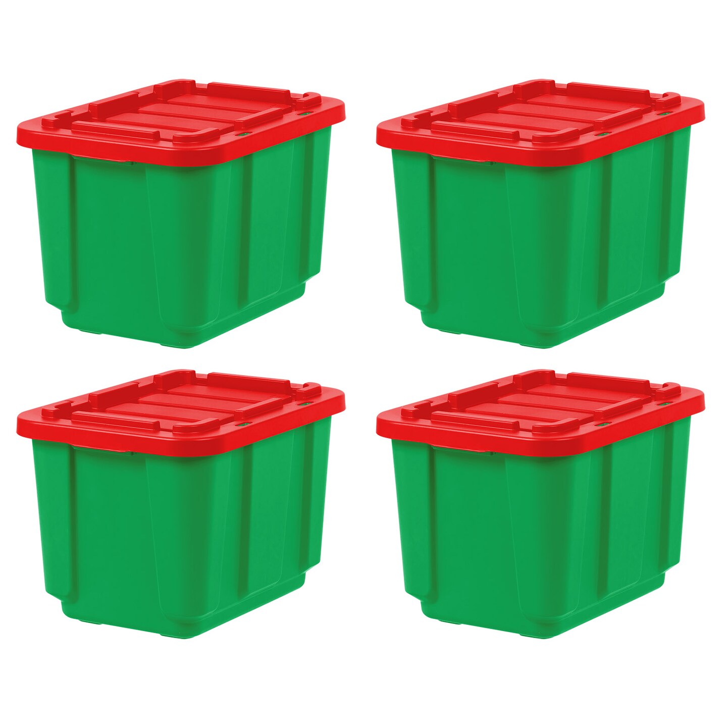 IRIS Christmas Plastic Storage Bins with Lids and Secure Latching ...