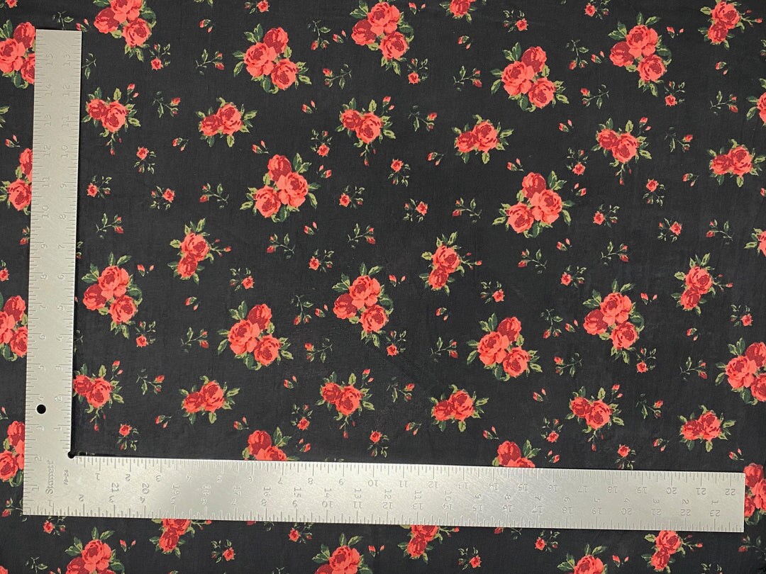 1 Yard ITY Knit Floral Print Fabric for Dresses and Apparel 58/60 ...