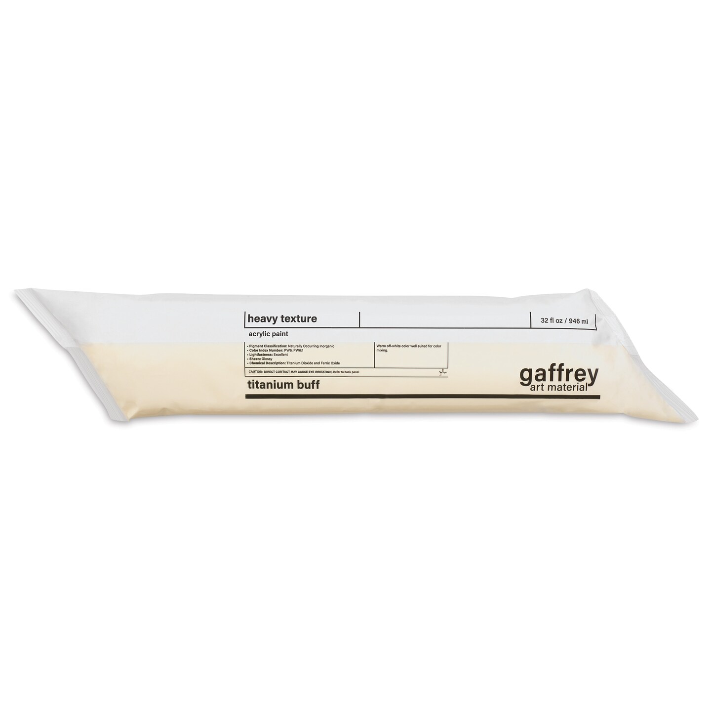 Gaffrey Heavy Body Texture Acrylic Paint - Titanium Buff, 32 oz | Michaels