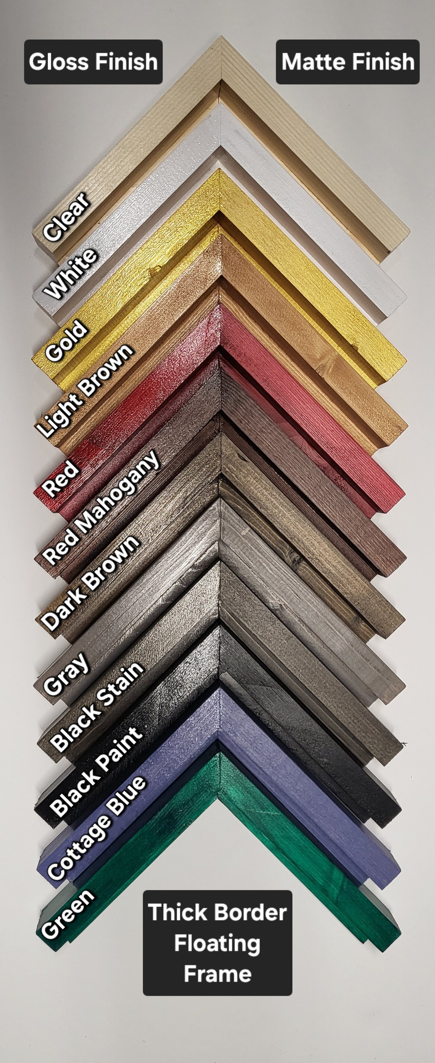 Matte Red Mahogany Thick Border Canvas Floating Frame, Made-to-Order ...