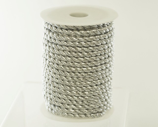 3mm x 25 Yards Long Silver/Silver Rope Trim Pack of 5 Spools | Michaels