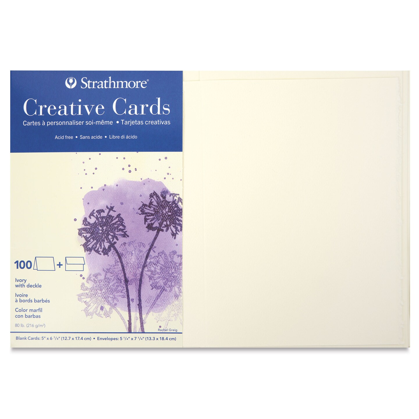 Strathmore Creative Cards and Envelopes - Full Size, Ivory with Deckle ...