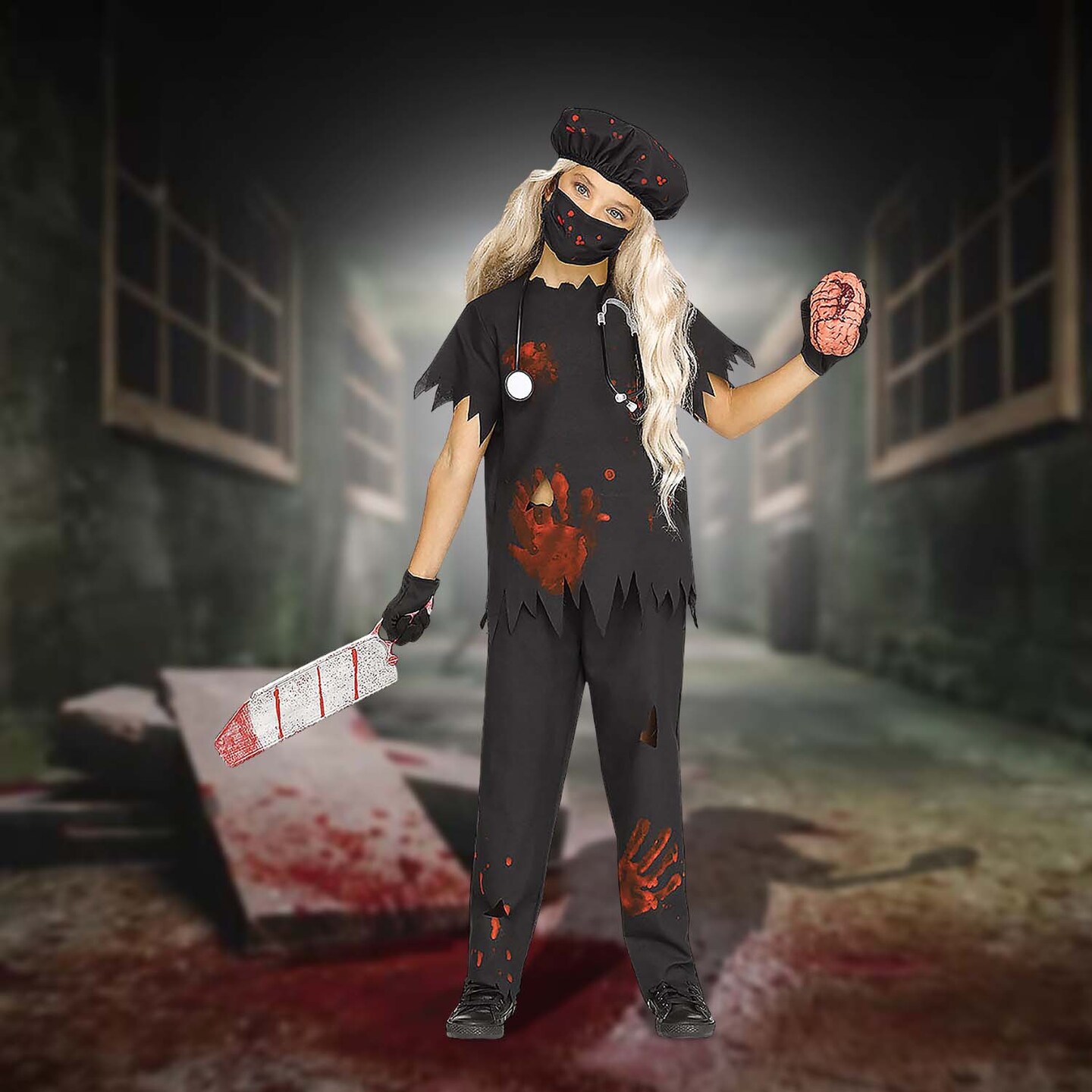 Deadly Doctor Child Costume with Creepy Medical Outfit for Halloween ...