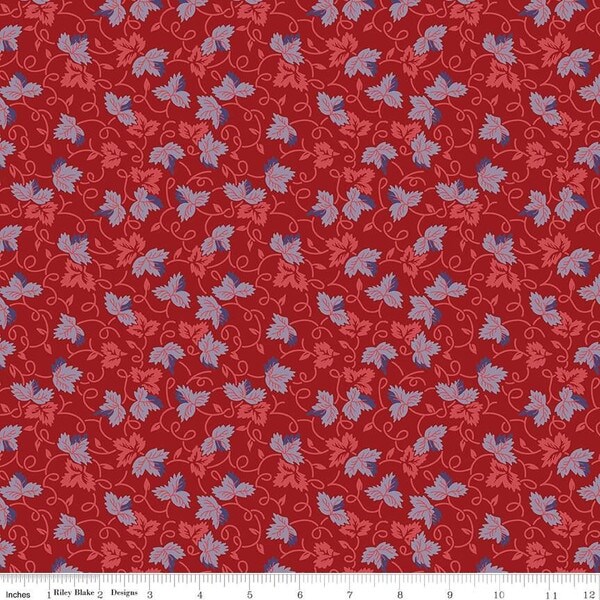 Leaves in Red (c16991-red) | Vera's Garden | Vicki McCarty | Riley ...