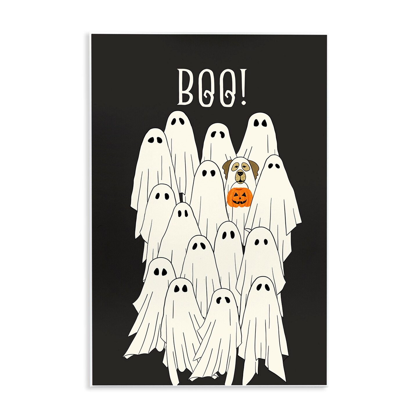 Stupell Industries Boo Ghosts with Dog Costume Wall Plaque, design by ...