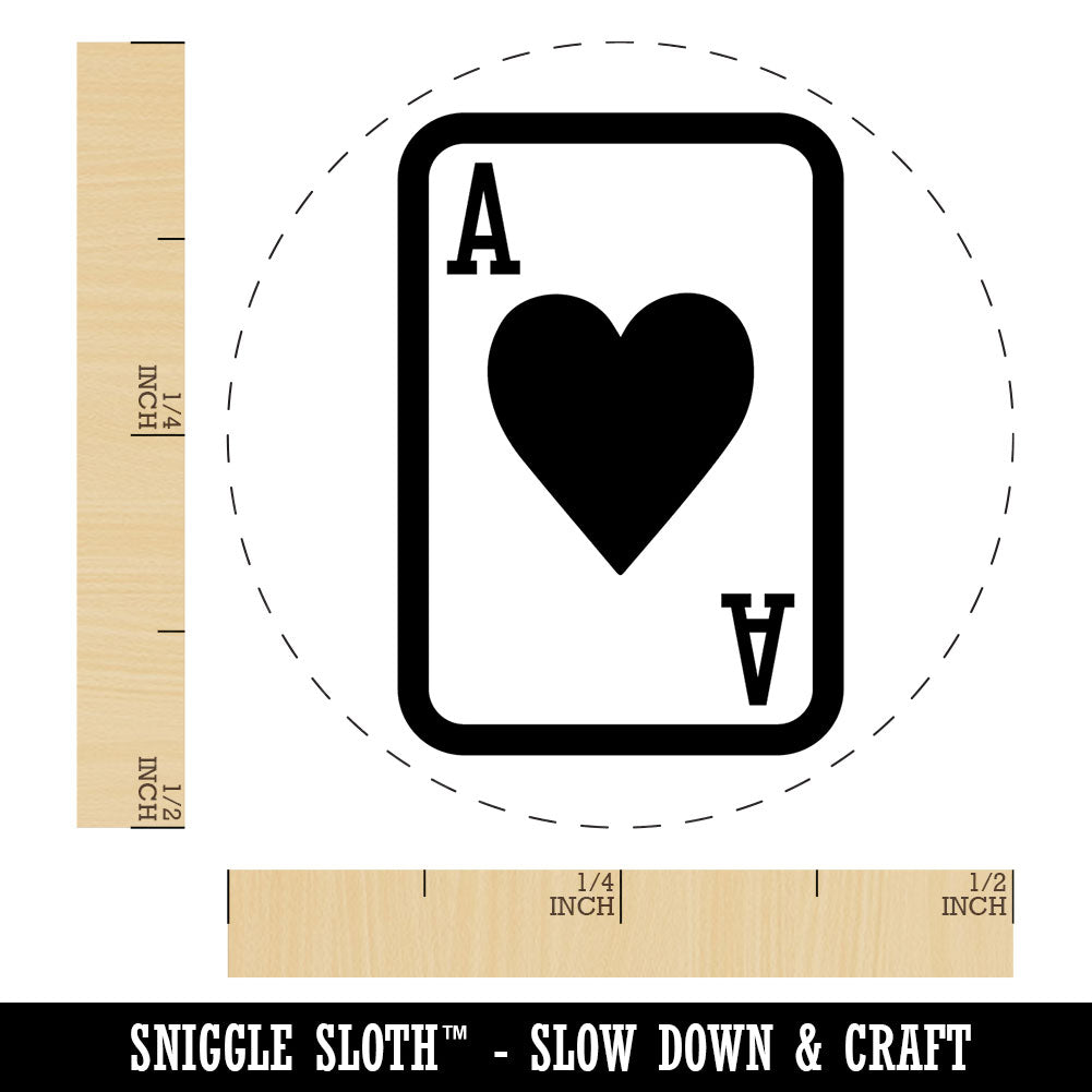Playing Card Ace of Heart Self-Inking Rubber Stamp for Stamping ...