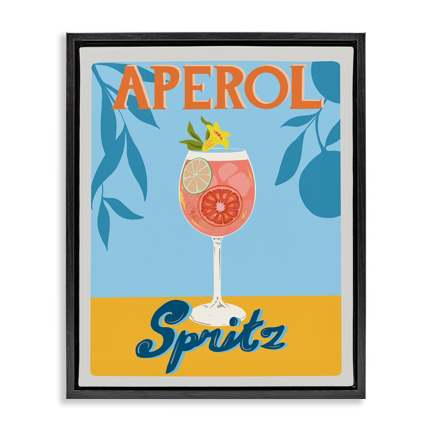 Stupell Industries Tropical Aperol Spritz Floating Frame By Jo Reid ...