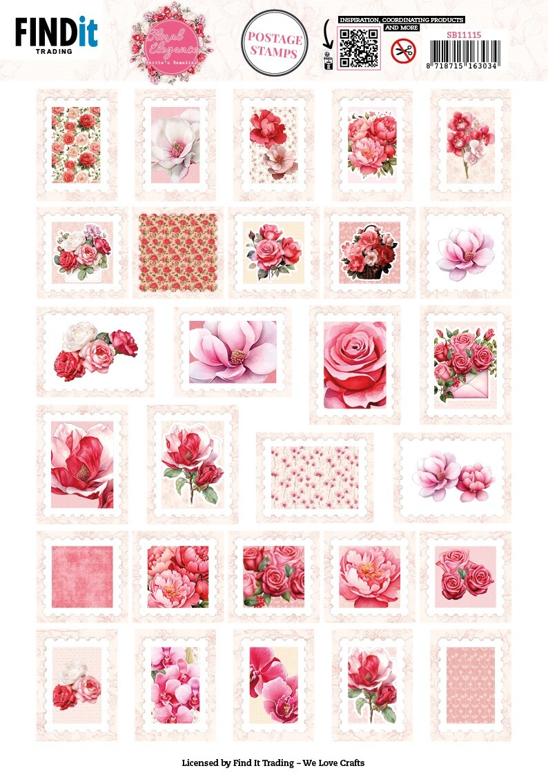 Fint It Trading Floral Elegance Pushout-Postage Stamp, Count: 10 | Michaels