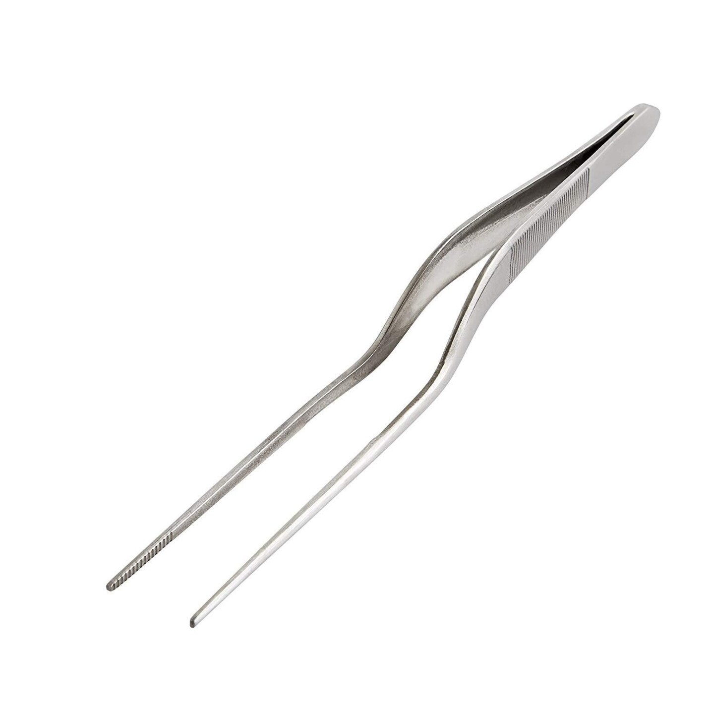HIC 5.5" Stainless Steel Precision Food Plating Tong with Curved Tips ...