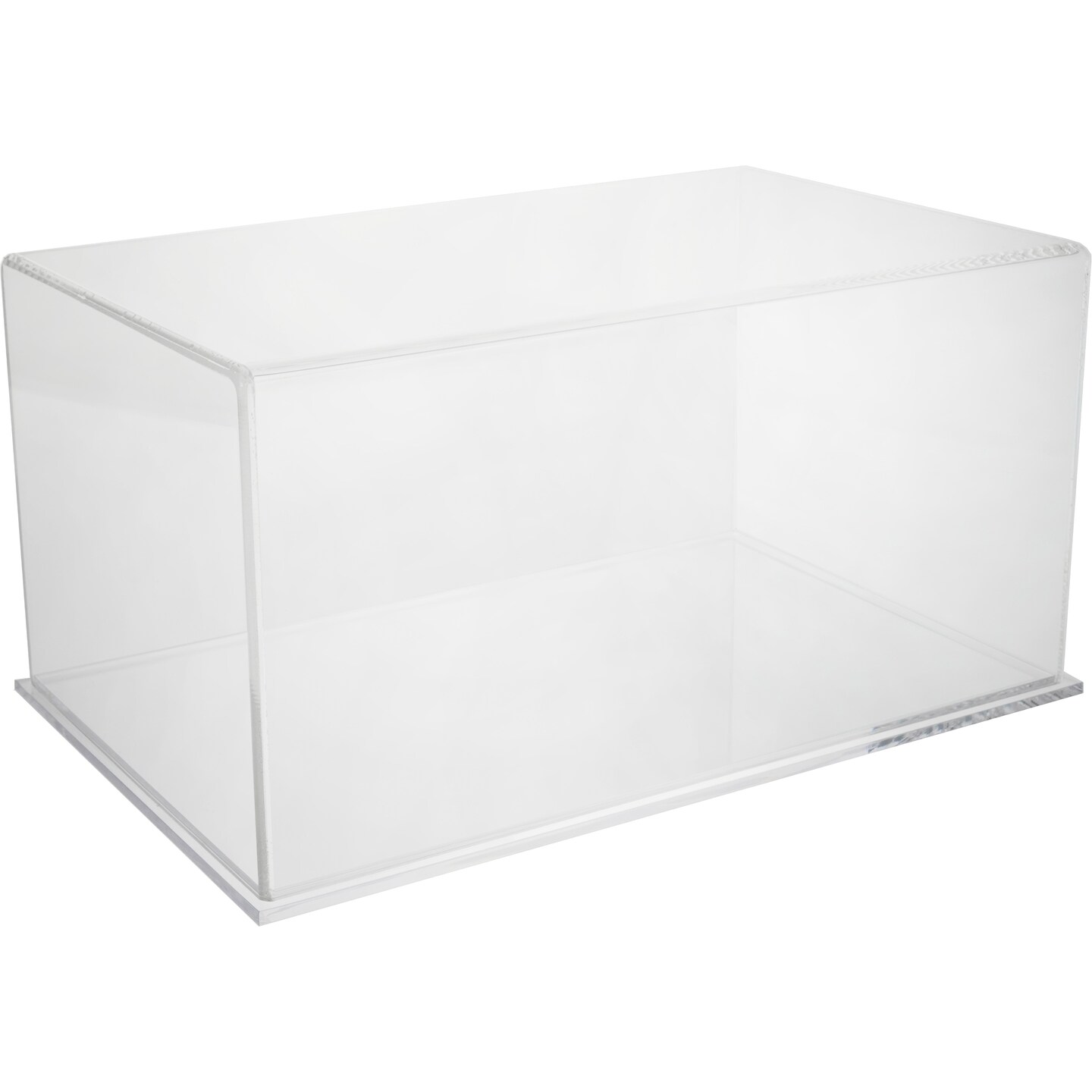 Plymor Clear Acrylic Display Case with Hardwood Base, 16" W x 10" D x 8 ...