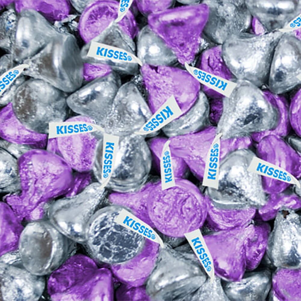 180 Pcs Blue & Silver Candy Hershey's Kisses Milk Chocolates Assortment ...