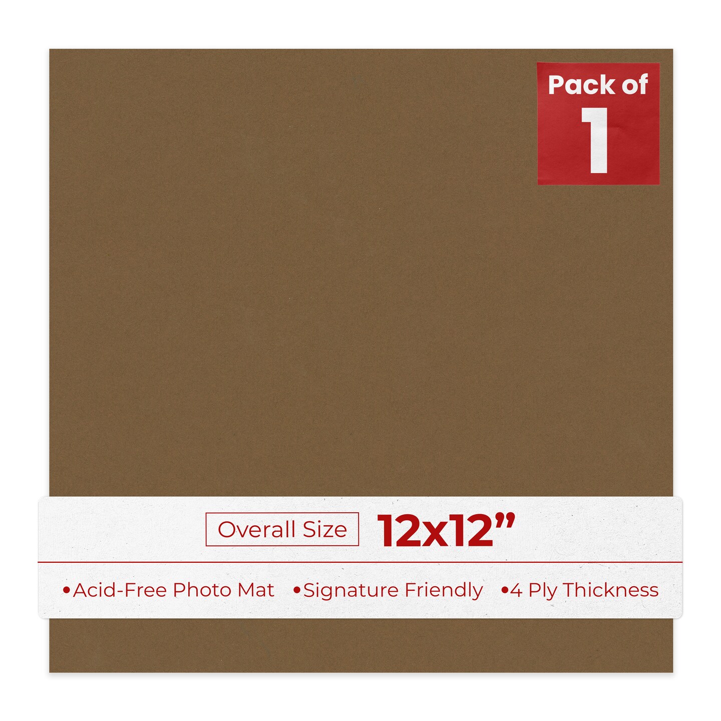 Aged Oak Brown 12x12 Uncut Mat Board - Blank Sheets, No Opening, Color ...