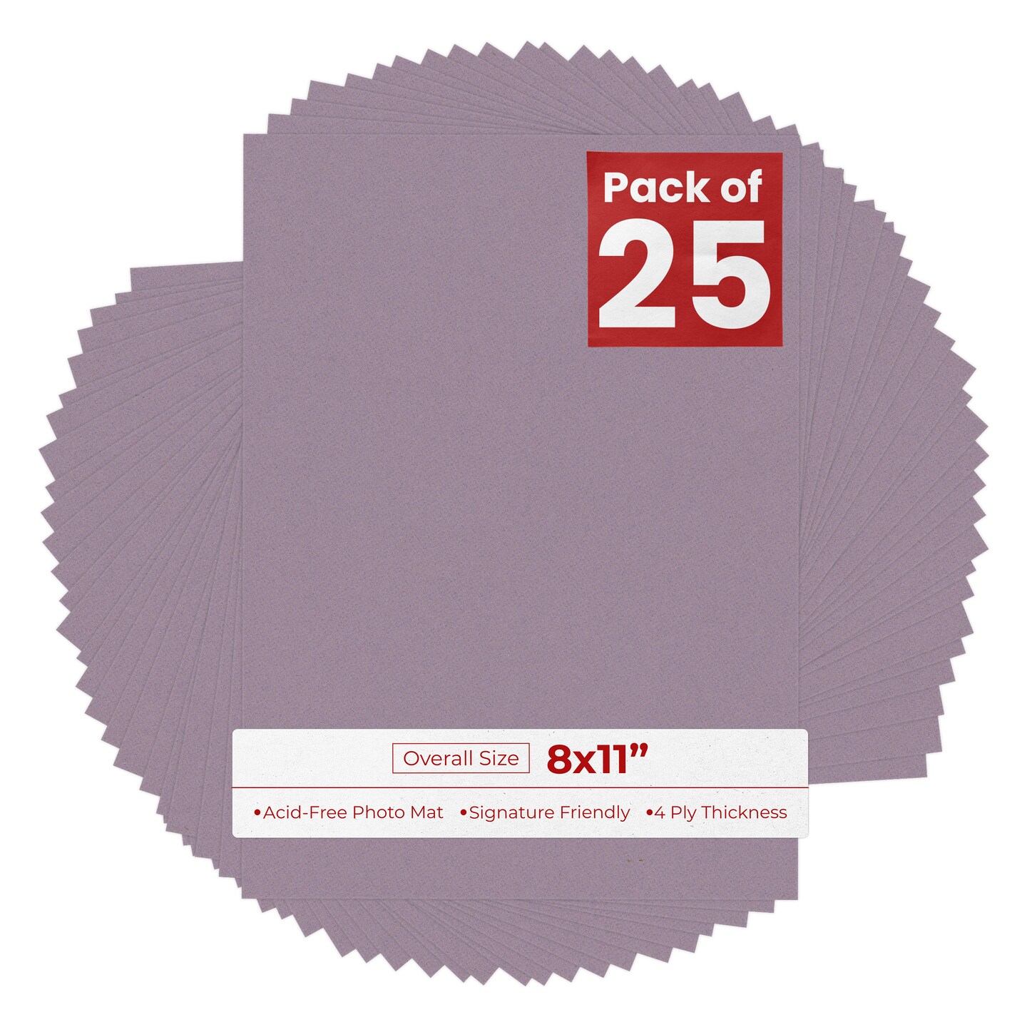 Grape Purple 8x11 Uncut Mat Board - Blank Sheets, No Opening, Color ...