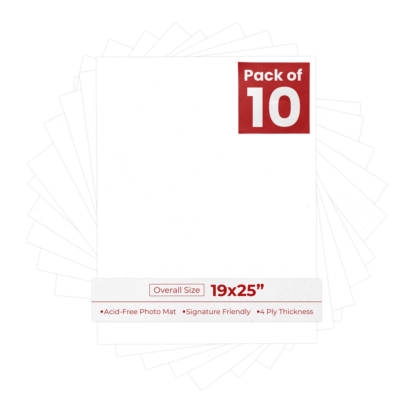 White Suede 19x25 Uncut Mat Board - Blank Sheets, No Opening, Color ...