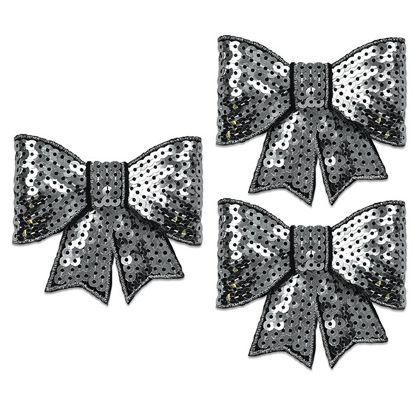 Pack of 3 Bow Dimensional Iron-on Sequin Applique | Michaels
