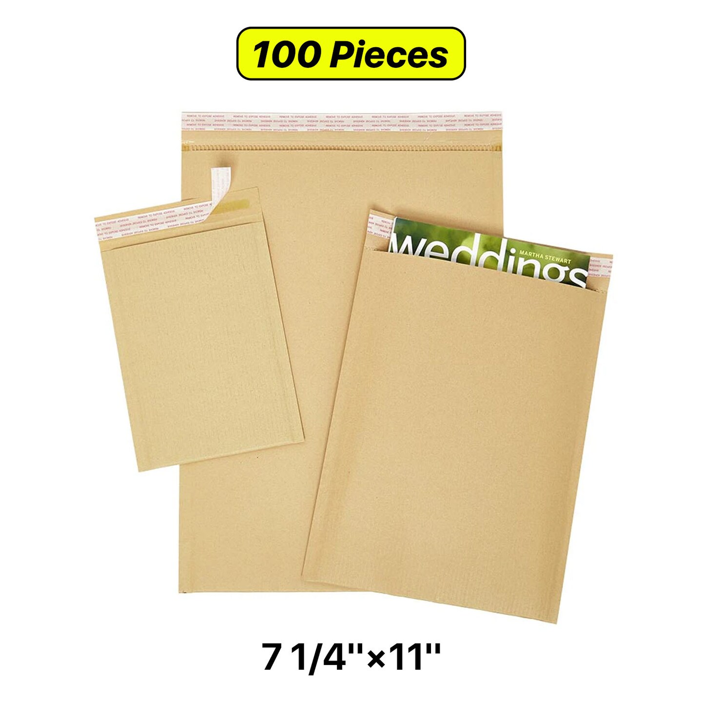 7.25" x 11" Kraft Padded Corrugated Paper Mailers 100 Count | Michaels