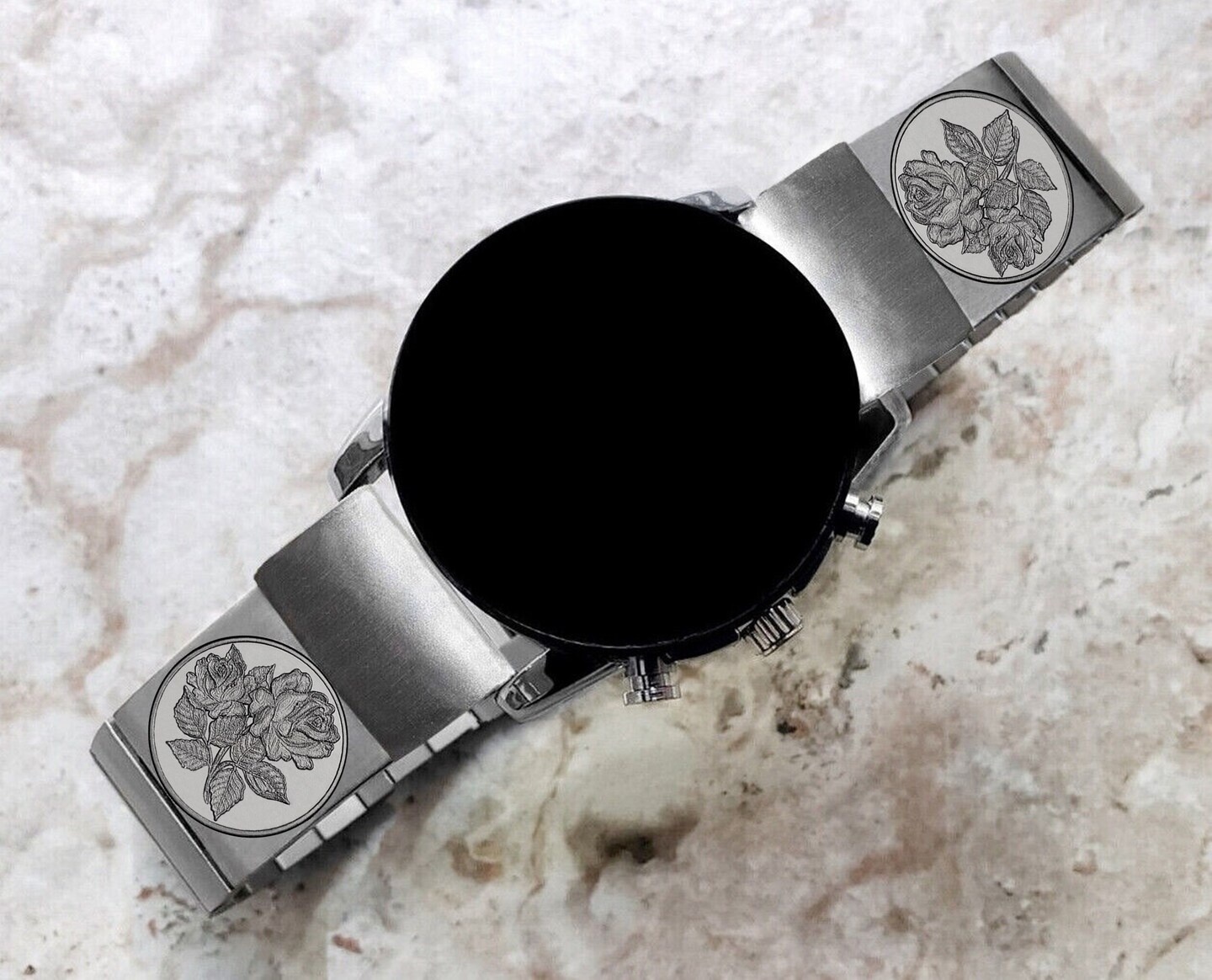 Garmin Watch Band Roses Floral for Garmin quatix 8 51mm, 7X Solar, 6X ...