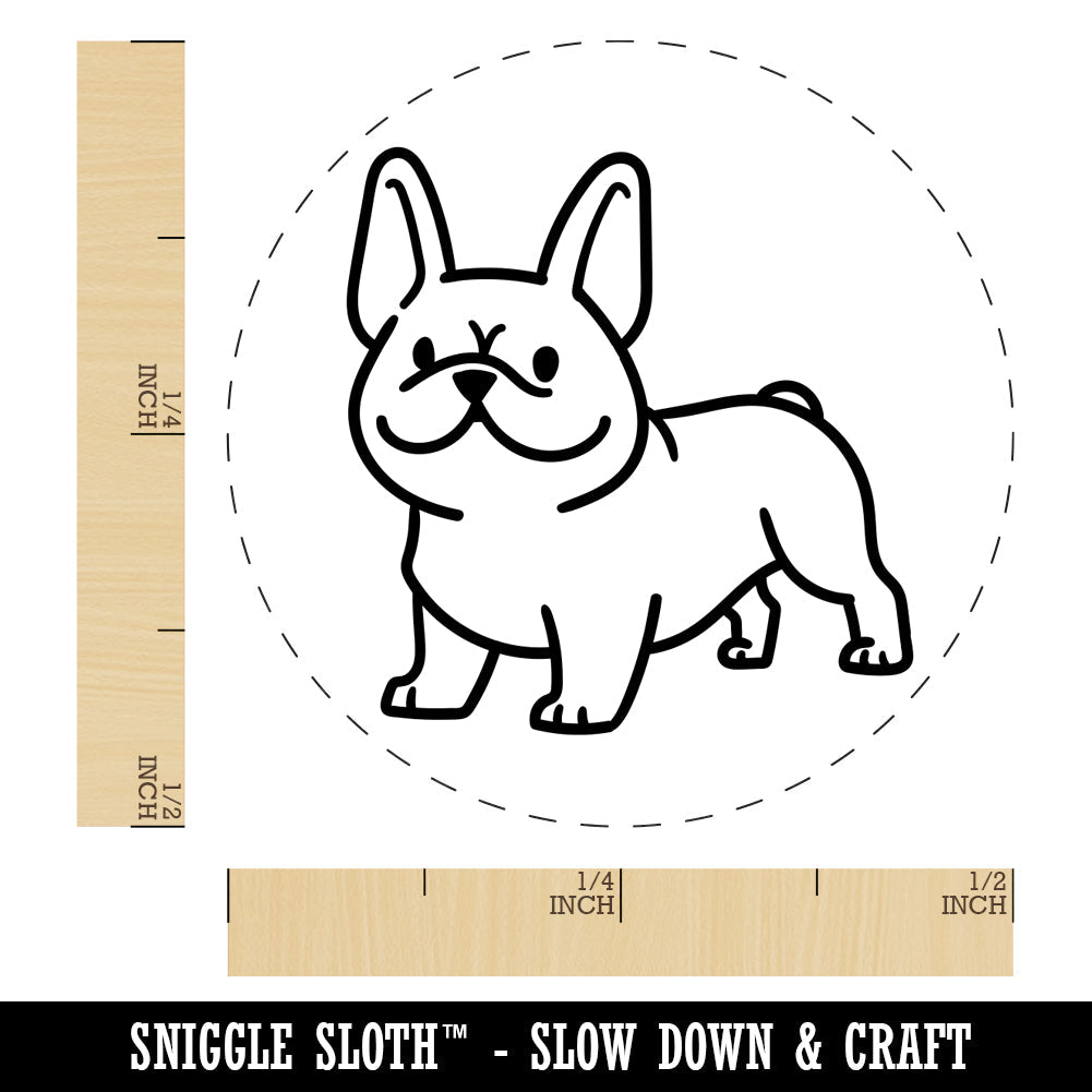 Frenchie Standing French Bulldog Dog Rubber Stamp for Stamping Crafting ...