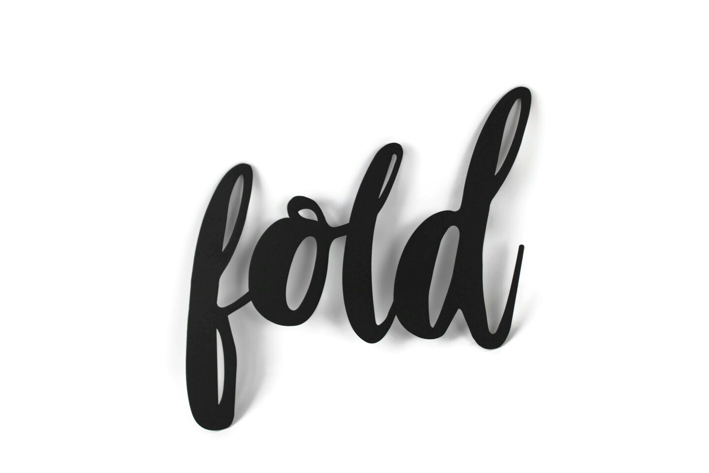 fold Metal Script Word Sign 7.25 to 10.75 Inches Wide | MakerPlace by ...