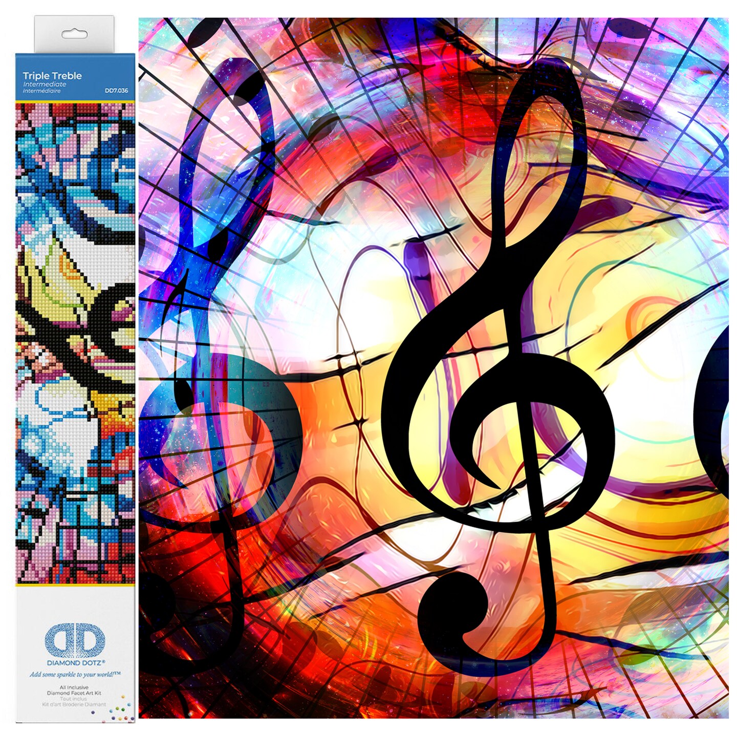 Diamond Dotz Triple Treble Music Diamond Painting Kits for Adults ...