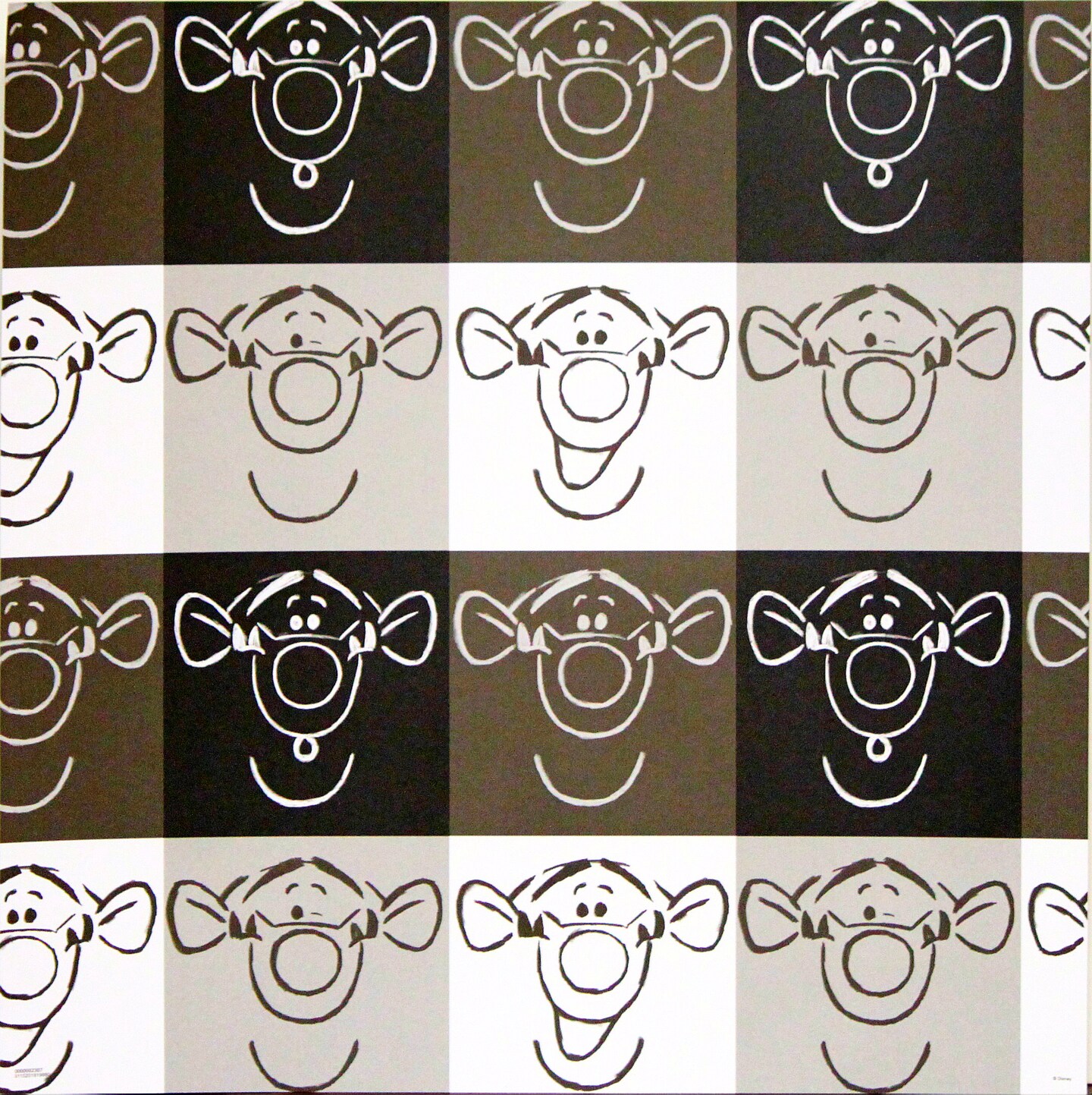 Disney Winnie The Pooh Tigger Icon Repeats 12 X 12 Single-Sided ...