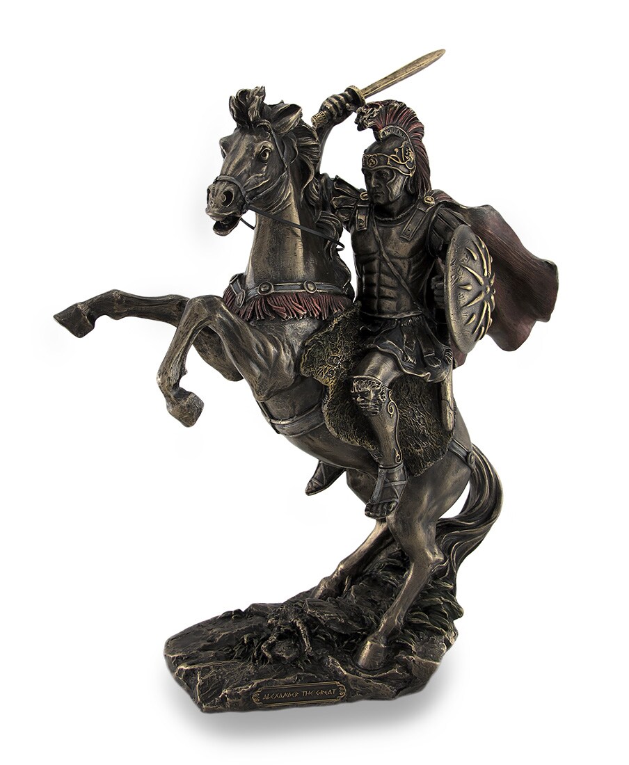 Alexander the Great Riding Bucephalus Bronzed Sculptural Statue | Michaels