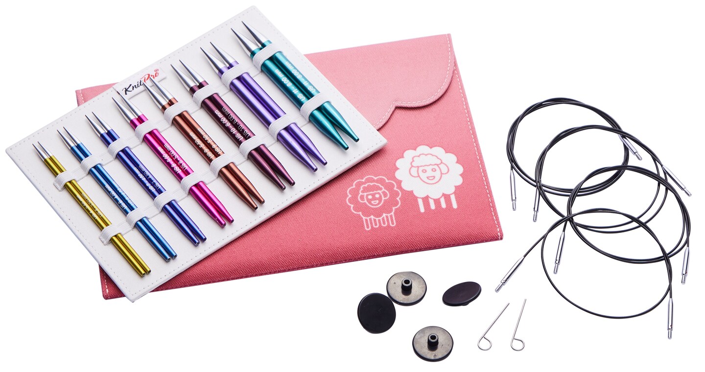 KnitPro-Zing Deluxe Interchangeable Knitting Needle Set 5"-Set Of 8 ...