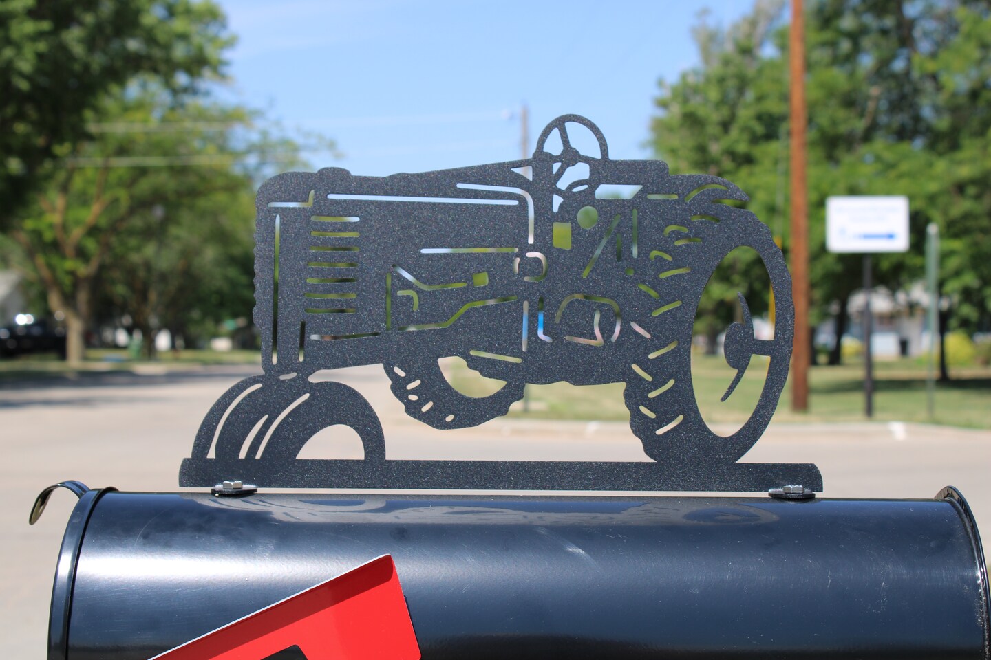 Vintage Tractor 1 Metal Mailbox Topper 8.5 Inches Tall - Does Not ...