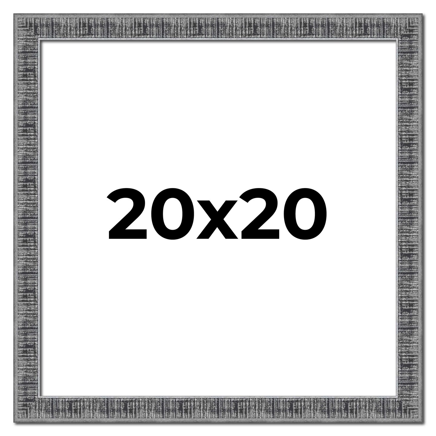 Square Distressed Black Picture Frame - UV Acrylic, Foam Board Backing ...