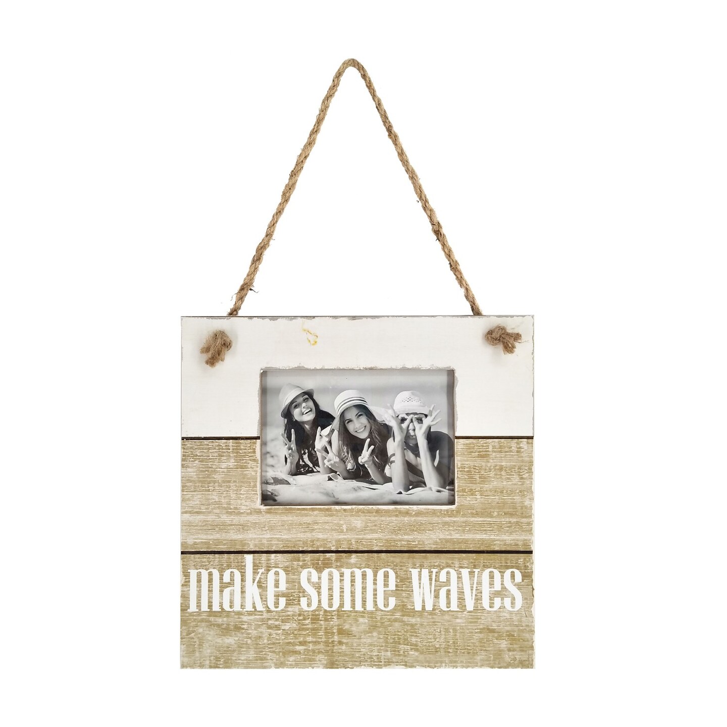 9" Mdf Make Waves Hanging Frame Beach Coastal Nautical Photo Frame ...