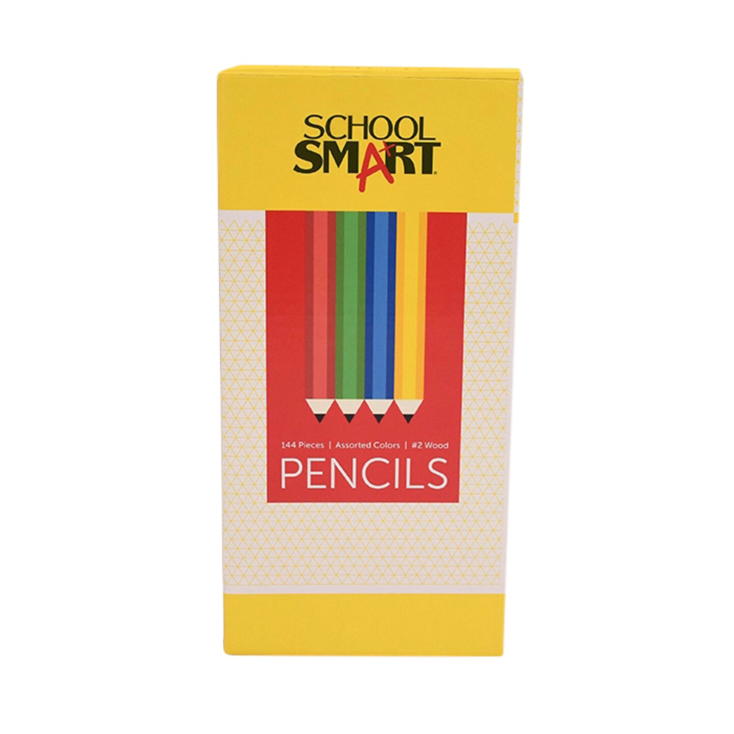 School Smart Traditional No 2 Pencils, Assorted Colors, Pack of 144 ...