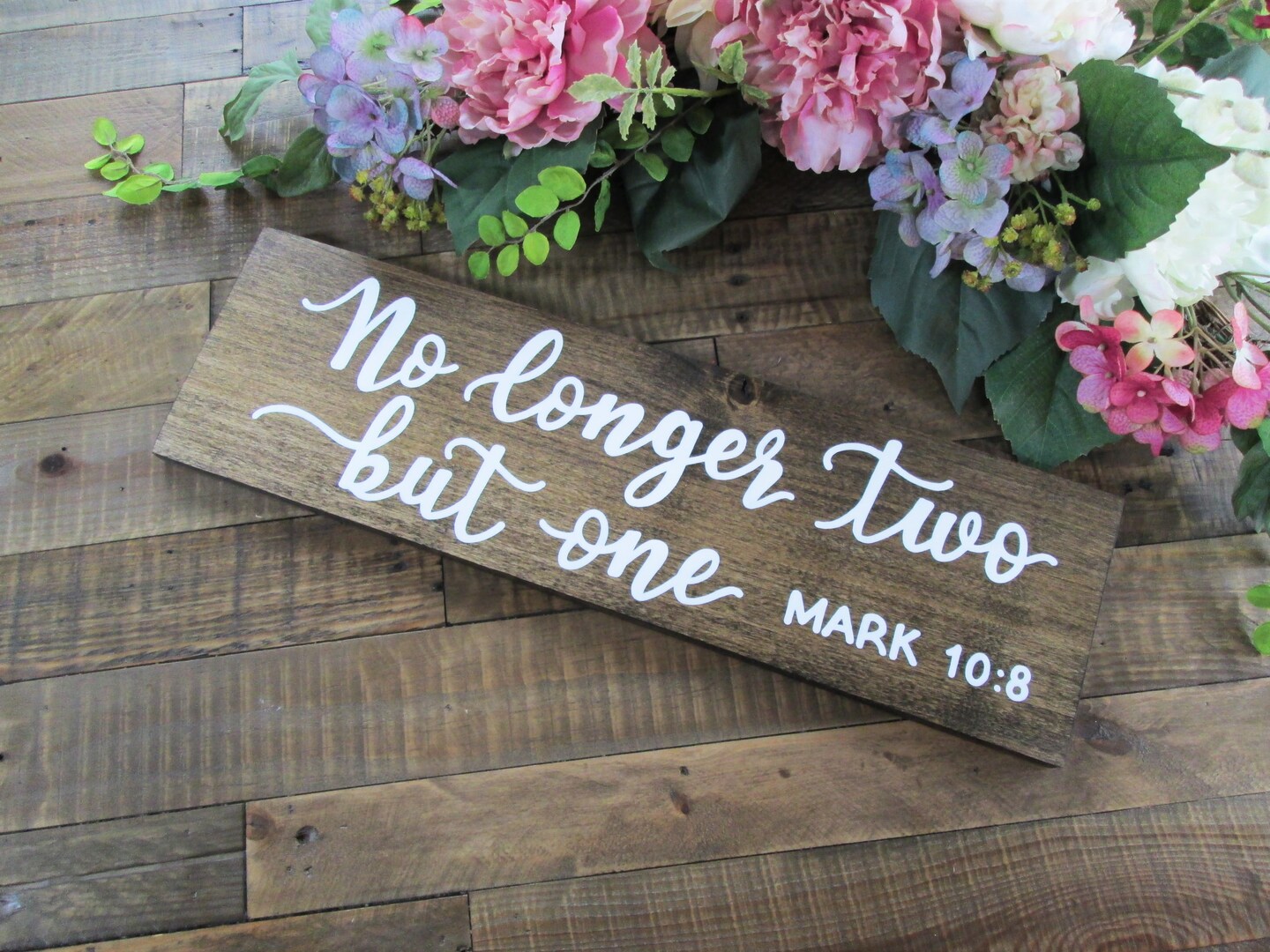 No longer two but one wooden sign, rustic wood wedding sign, custom ...