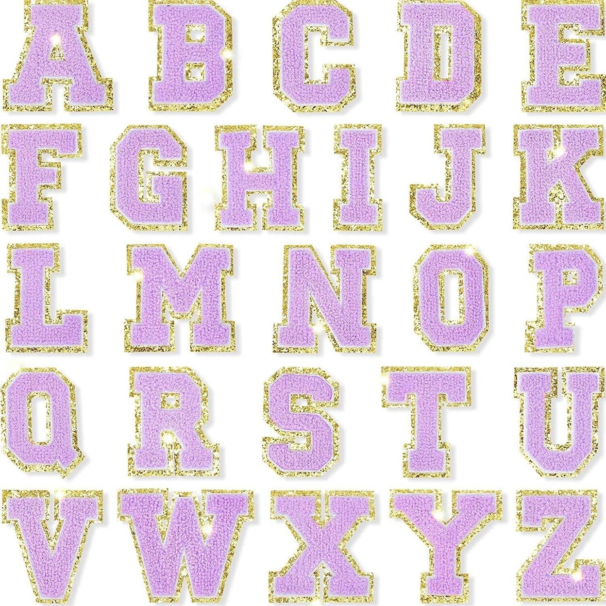 Purple Self Adhesive Chenille Letters Patches | Michaels