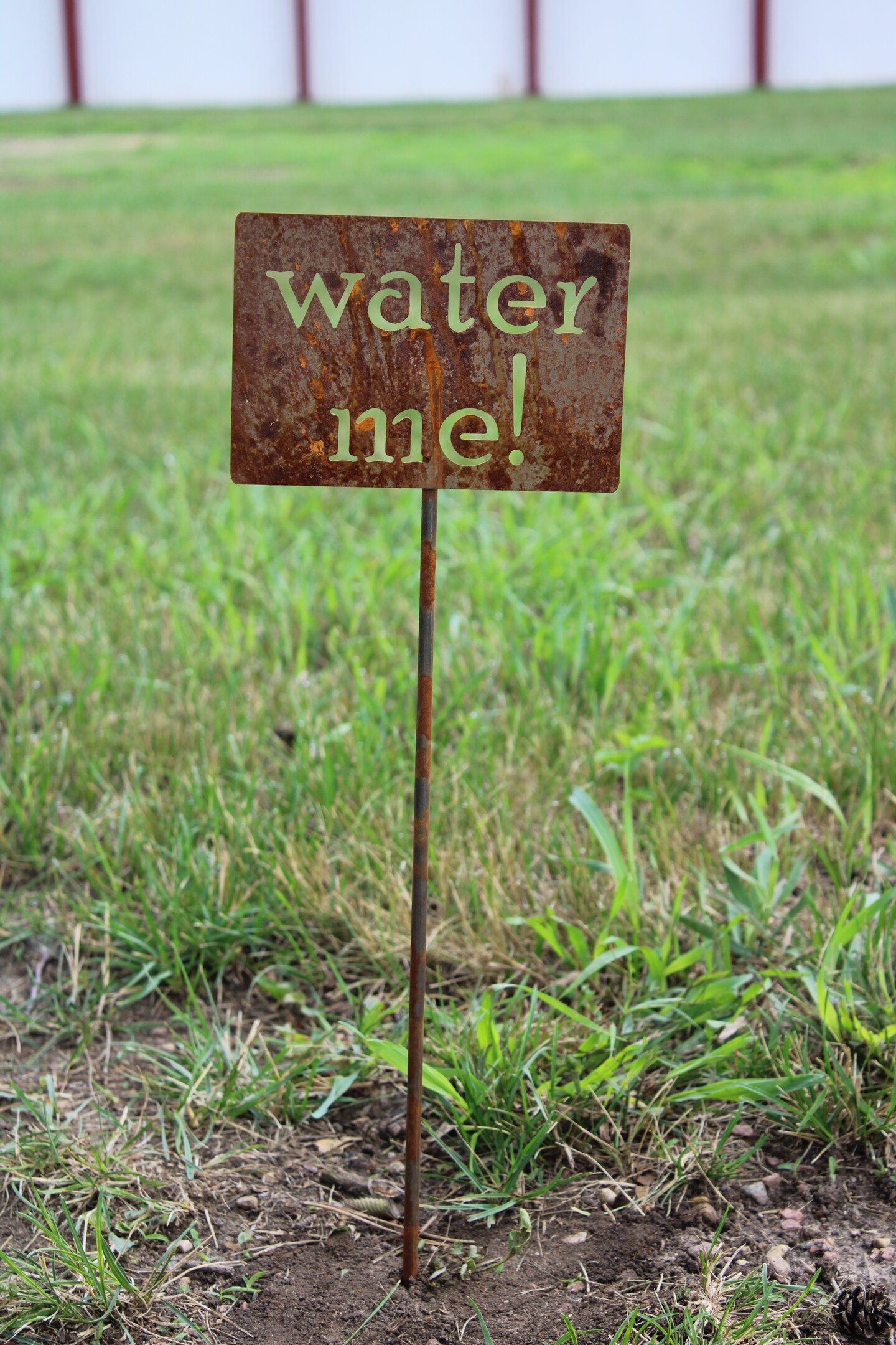 water me! Metal Garden Stake 20 to 28 Inches Tall | MakerPlace by Michaels