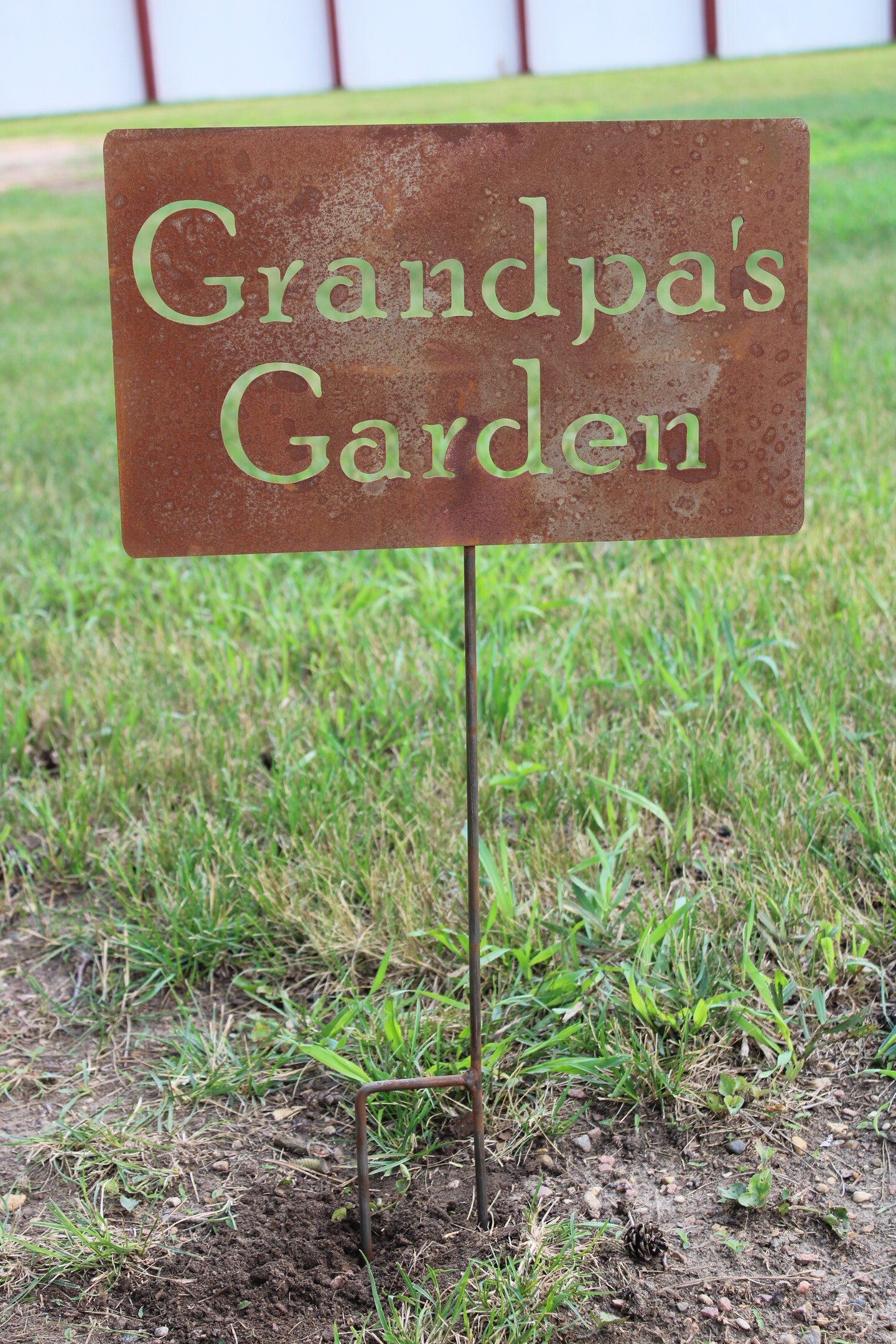 Grandpa's Garden Metal Garden Stake 21 to 33 Inches Tall | MakerPlace by Michaels