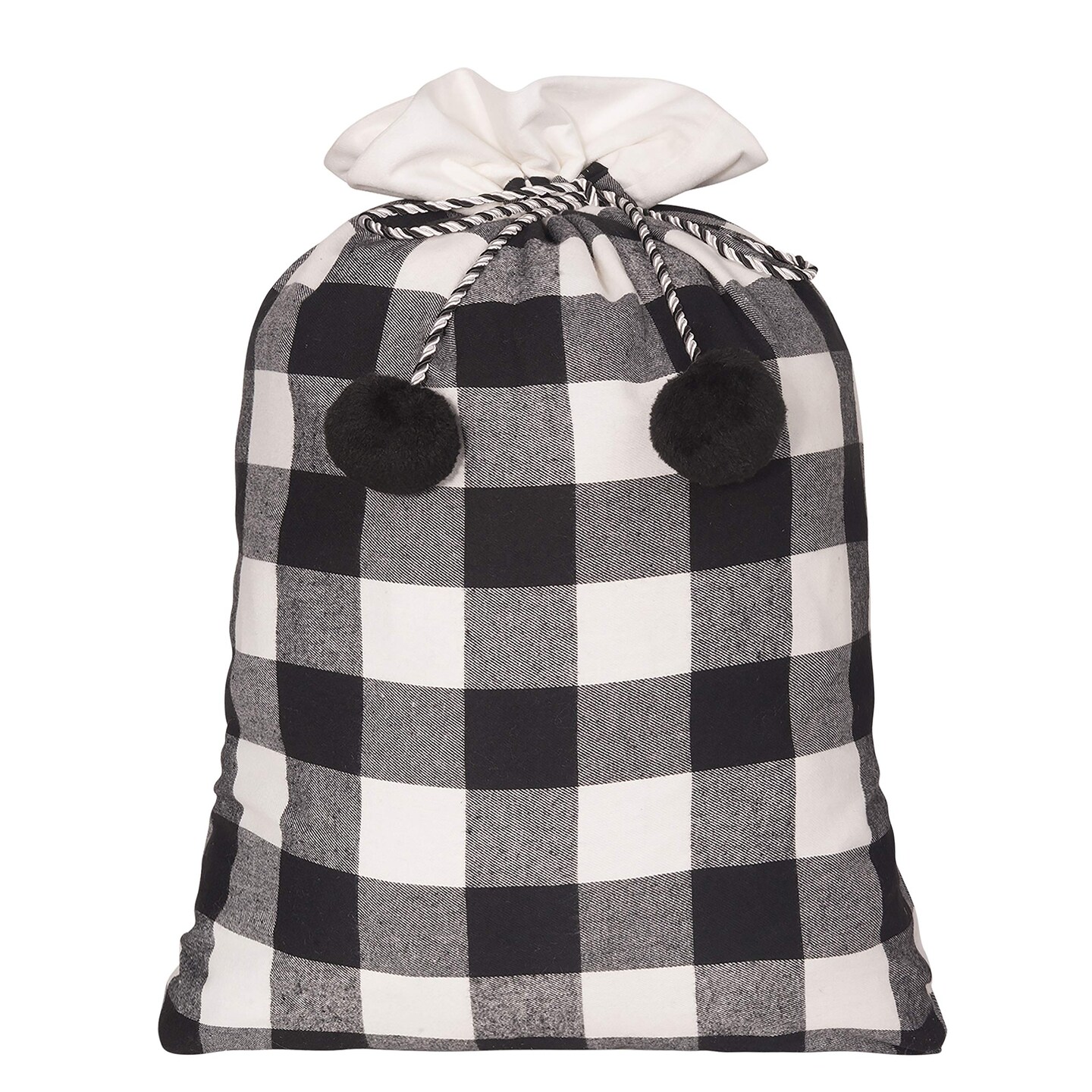 Haute Decor 20 Inch x 28 Inch White and Black Buffalo Check Soft ...