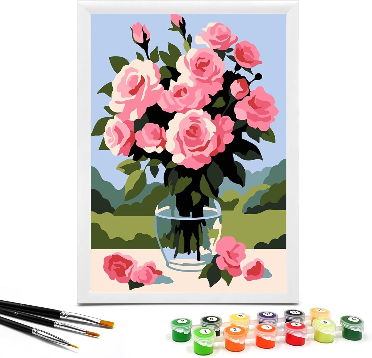 Paint by Numbers for Kids Ages 4-8 with 7X9.5 inch Pre-Printed ...