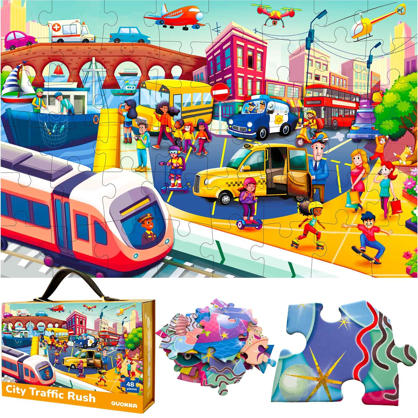 2x3 FT Giant Floor Puzzles for Kids | City Cars | Michaels