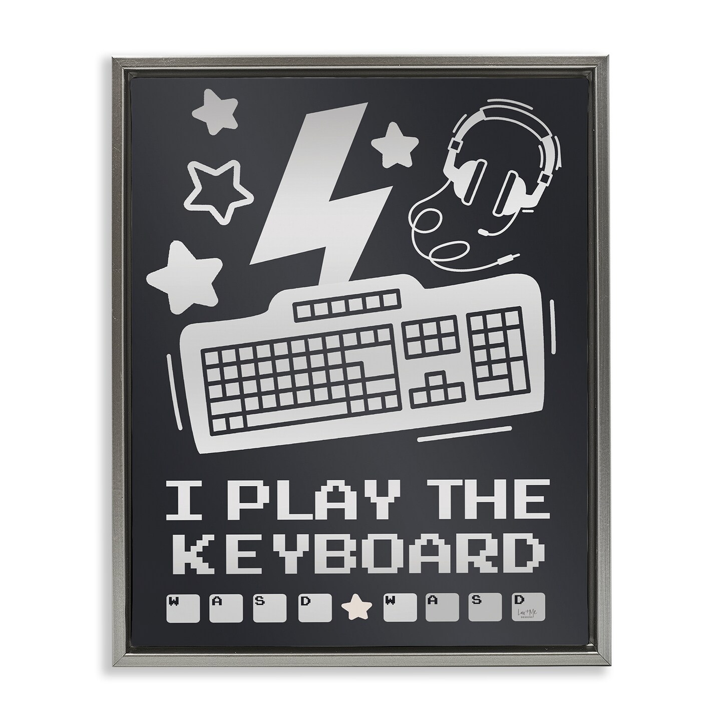 Stupell Industries I Play The Keyboard Humor Floating Frame By Lux + Me ...