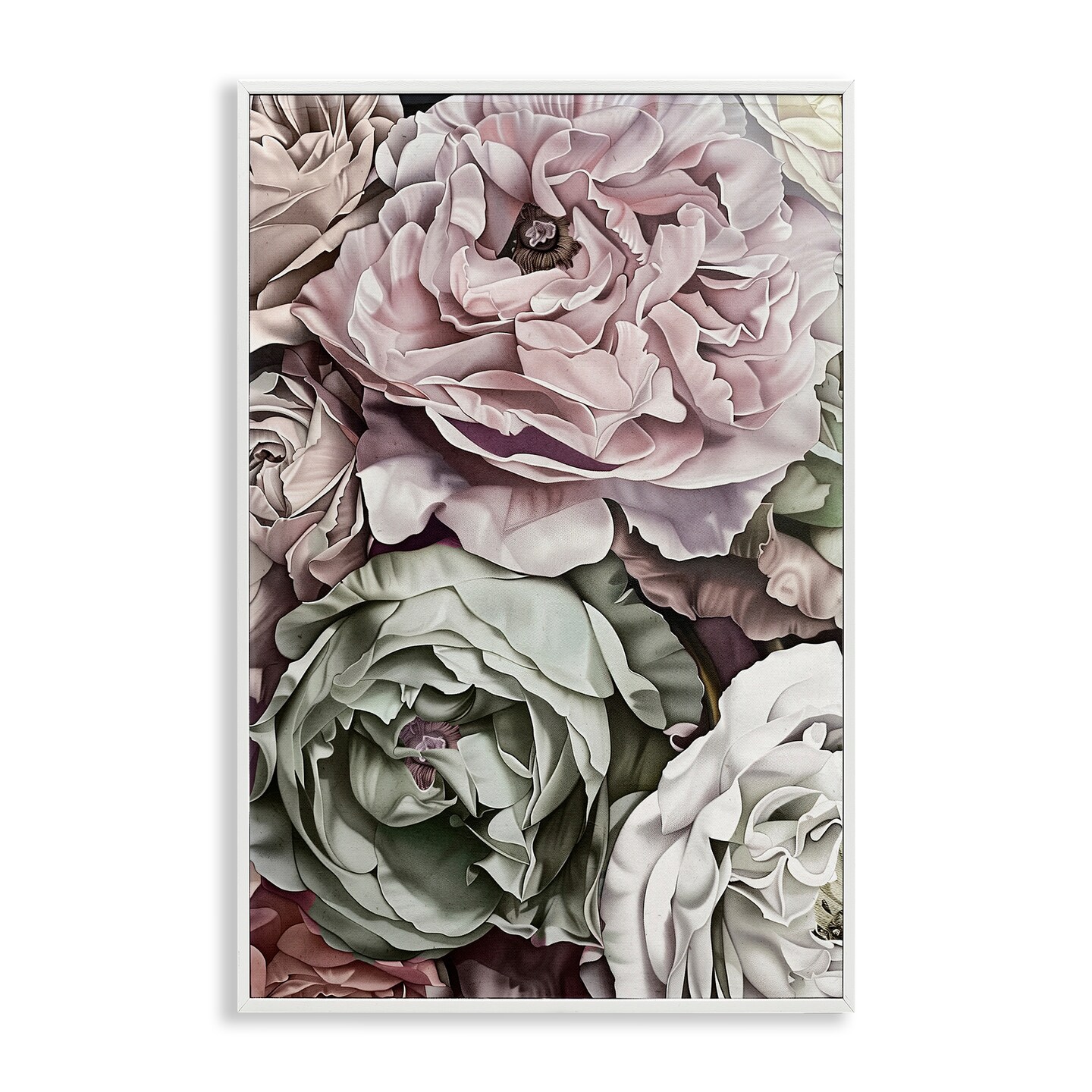 Stupell Industries Detailed Stacked Roses Framed Giclee By Annabelle ...