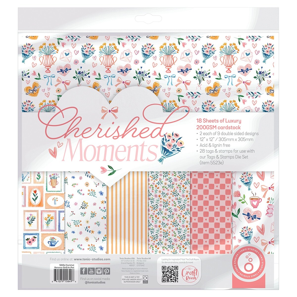 Tonic Studios Paper Pack 12"X12"-Cherished Moments, Count: 1 | Michaels