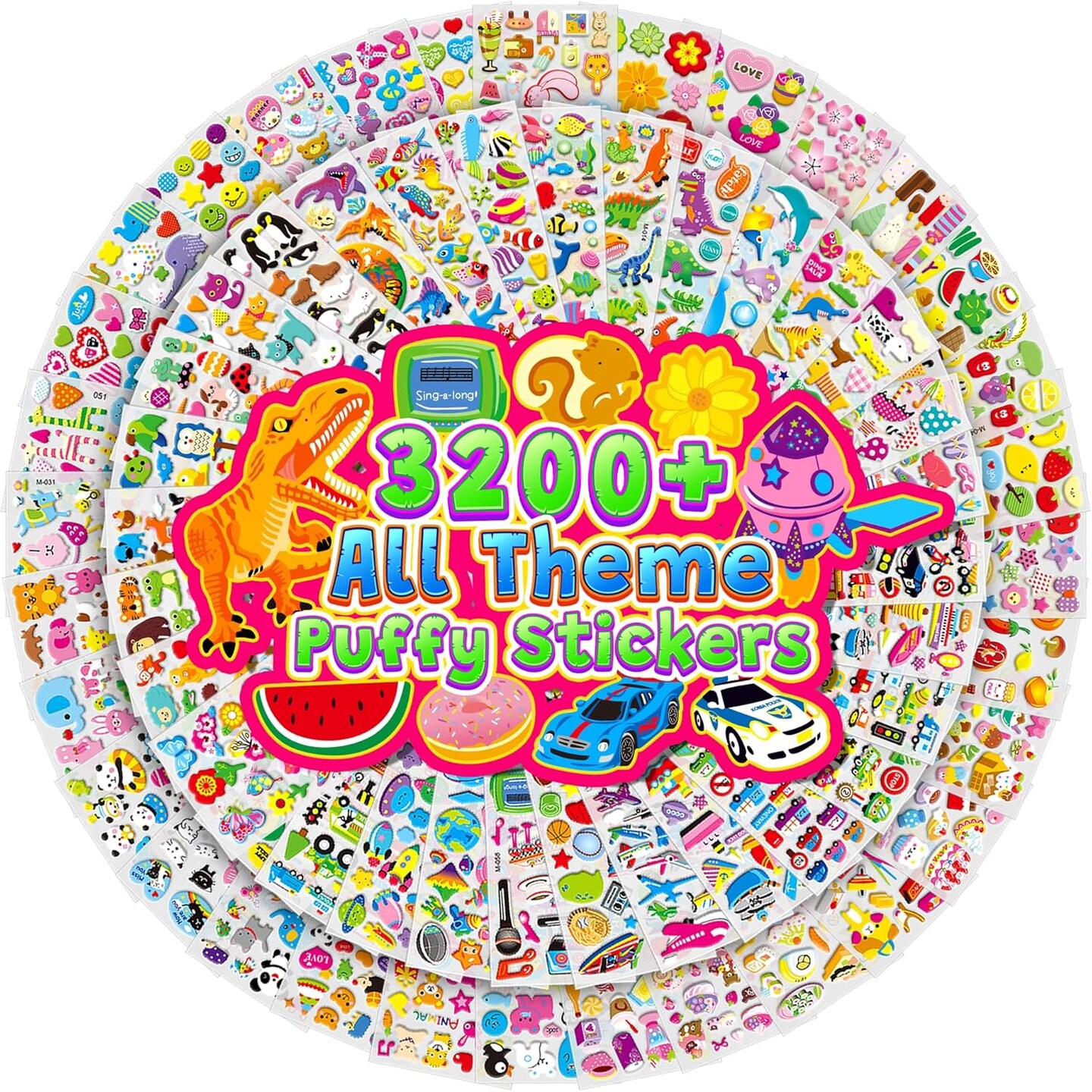 3200+ Stickers, 3D Puffy Sticker, 64 Different Sheets for Kids | Michaels