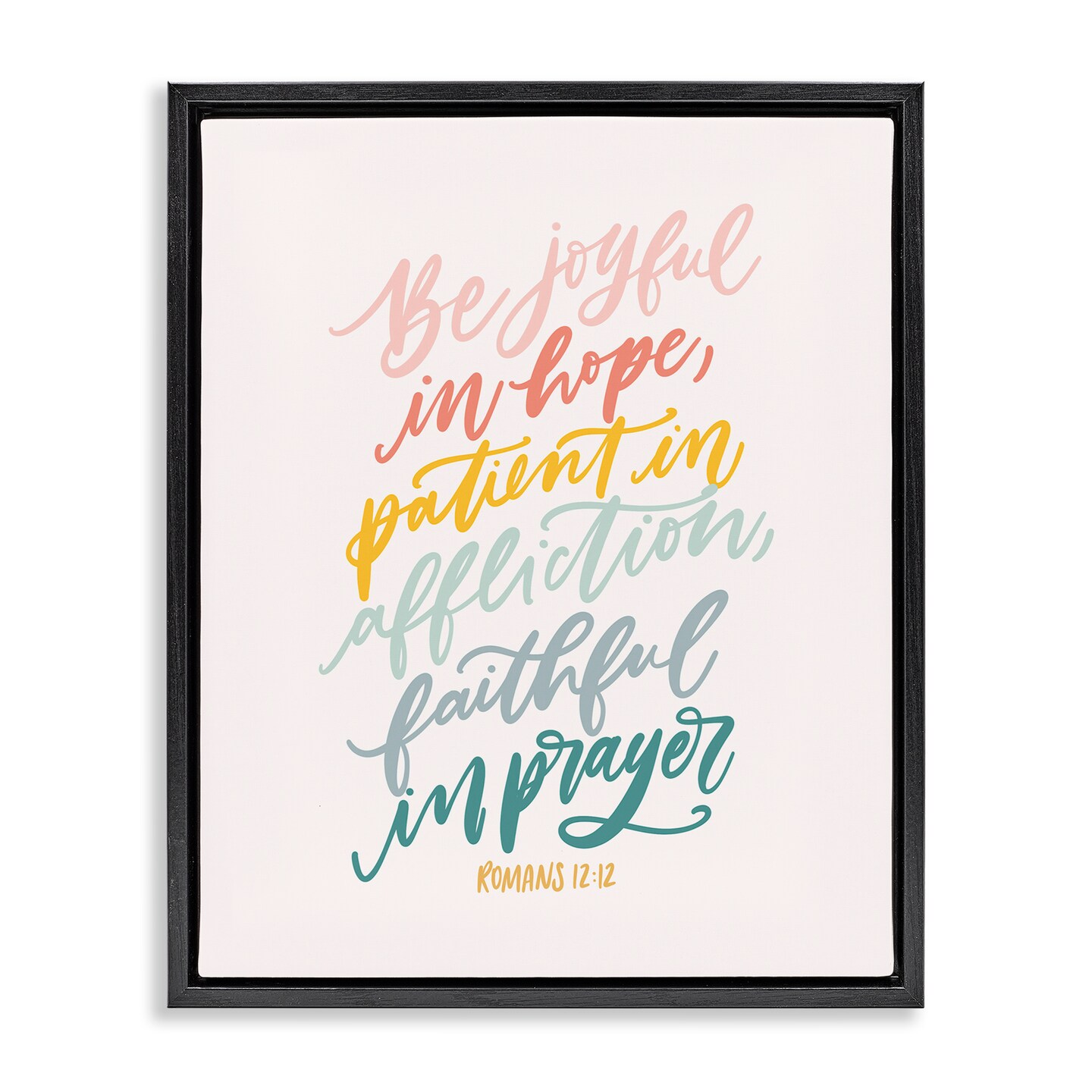 Stupell Industries Faithful In Prayer Proverb Floating Frame By Isabela ...