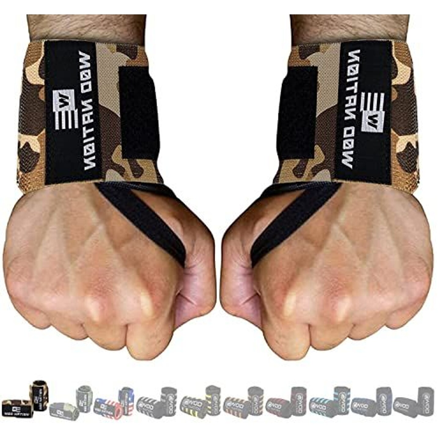 WOD Nation Wrist Wraps for Weightlifting, 18 Inch Professional Gym ...