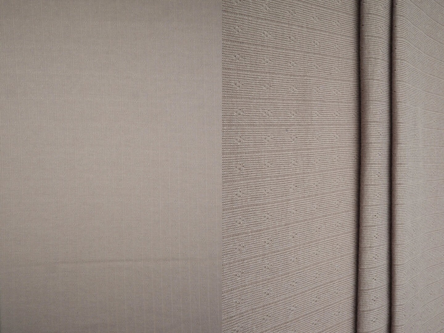 1 Yard Cotton Style Pointelle Rib Knit Jacquard Fabric Soft Rayon Poly ...